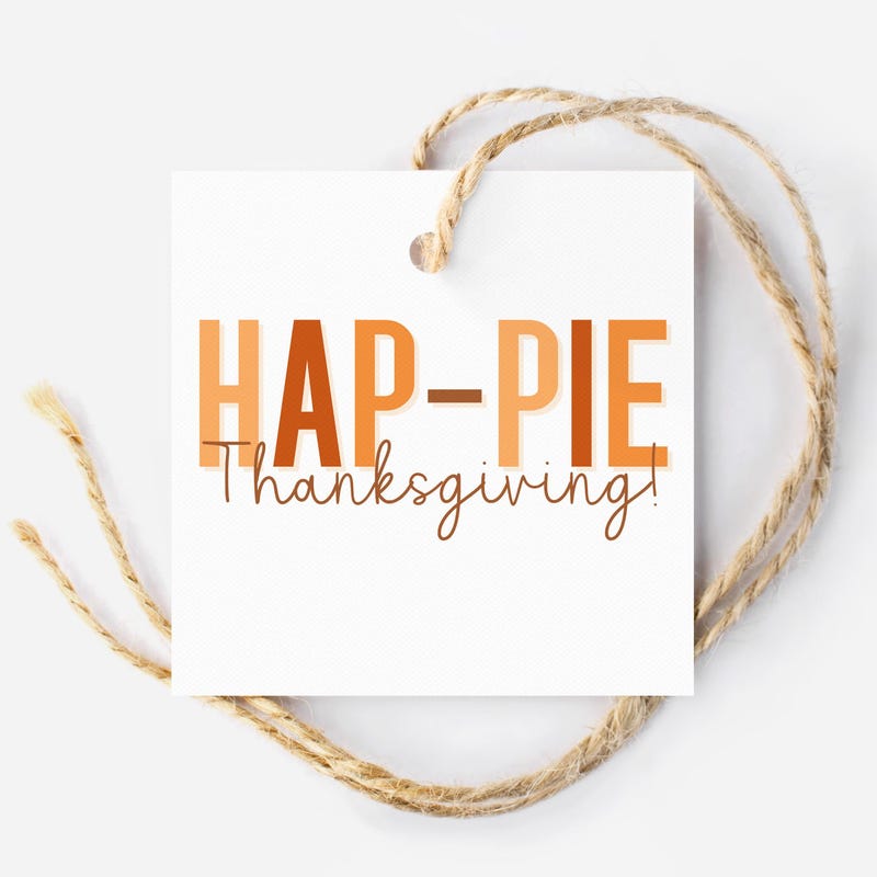 Thanksgiving Pie Circle Tag - Etsy