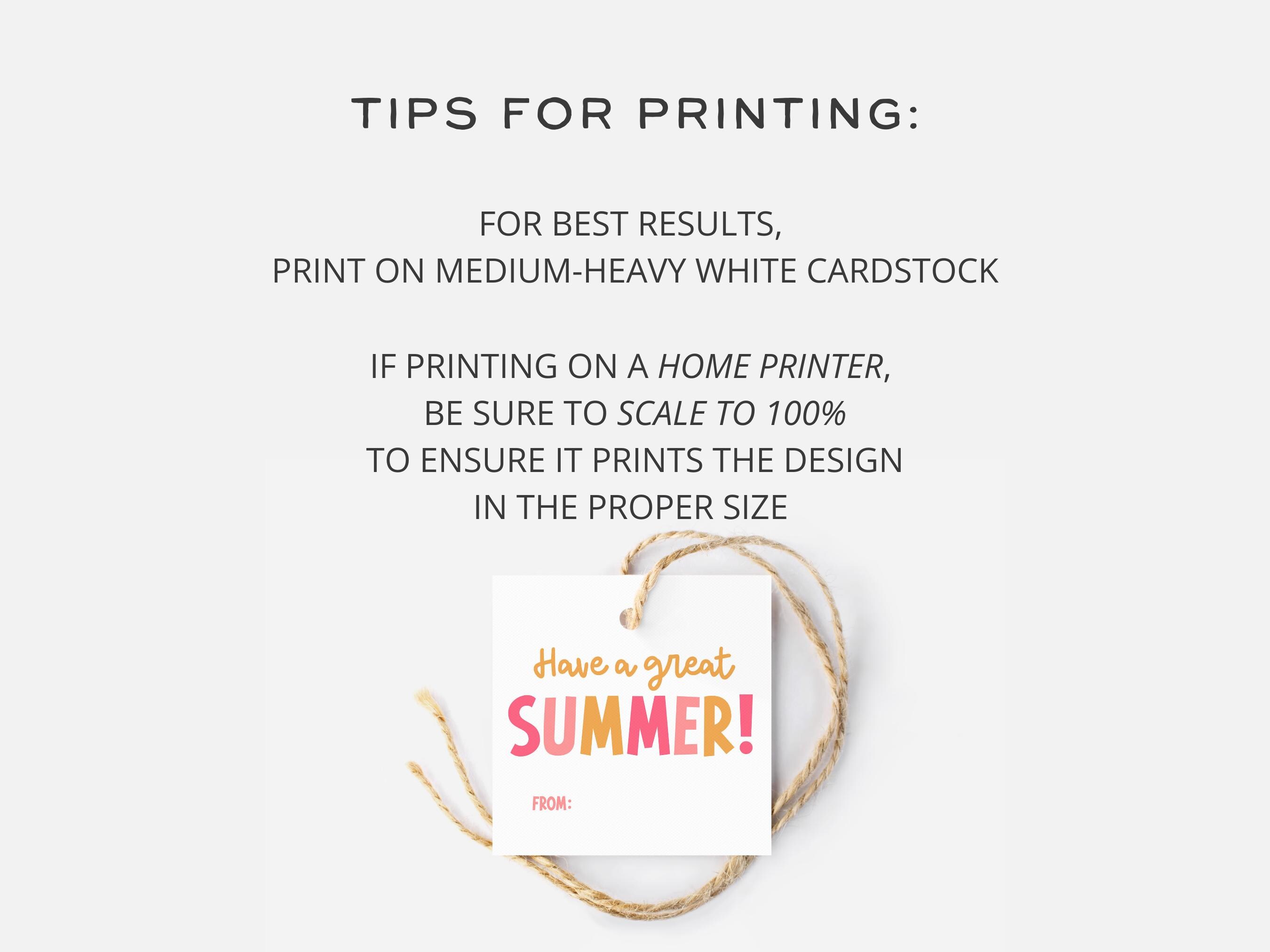 Have a Great Summer Gift Tag, Printable Teacher End of the School Year ...