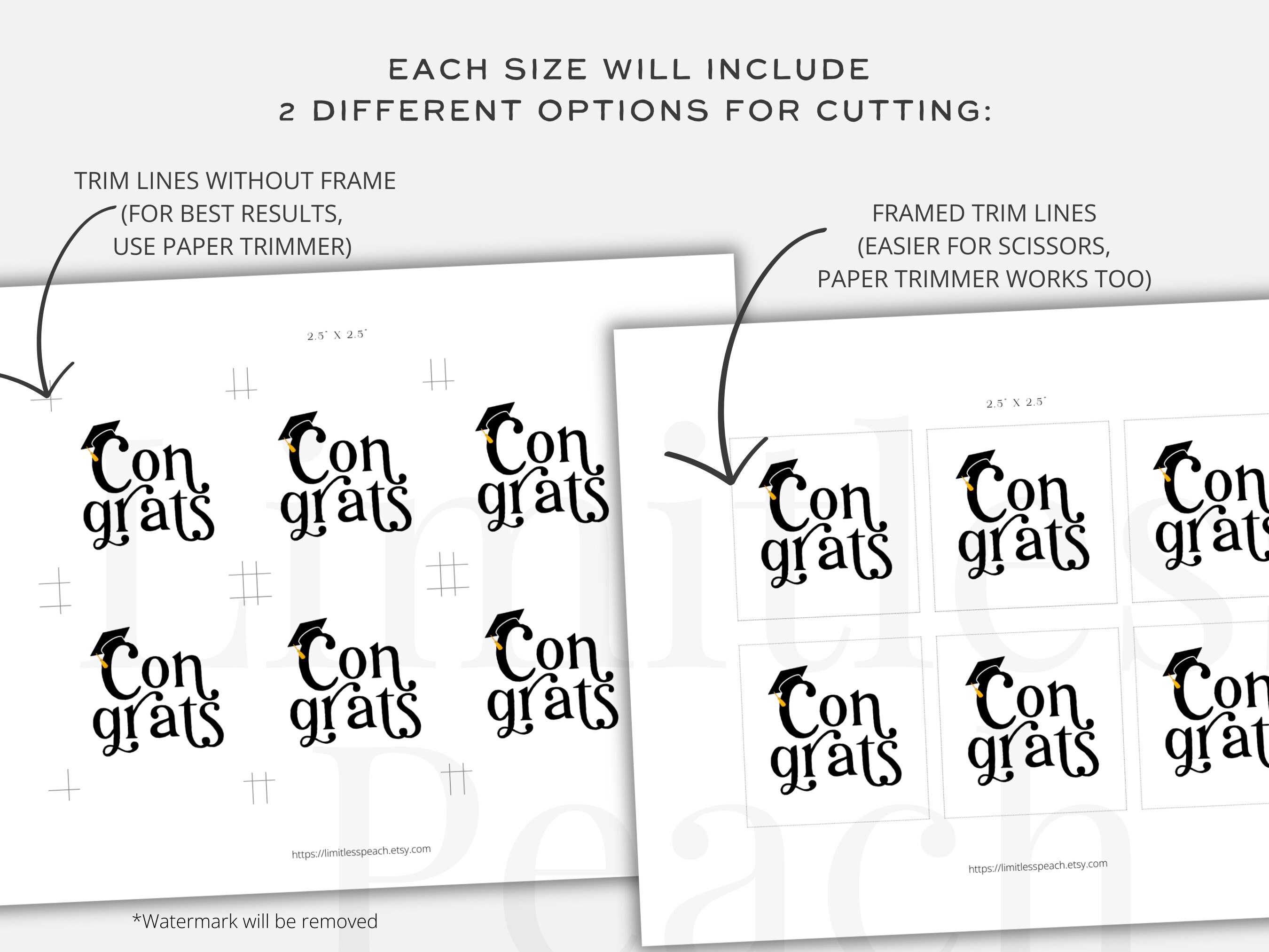 Congrats Graduation Tag, Printable Graduation Tag for Graduates, High ...