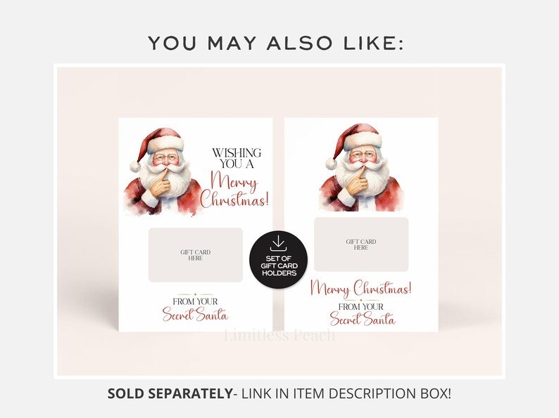 Secret Santa Tag Printable Gift Tag for Secret Santa Gift Exchange - Etsy