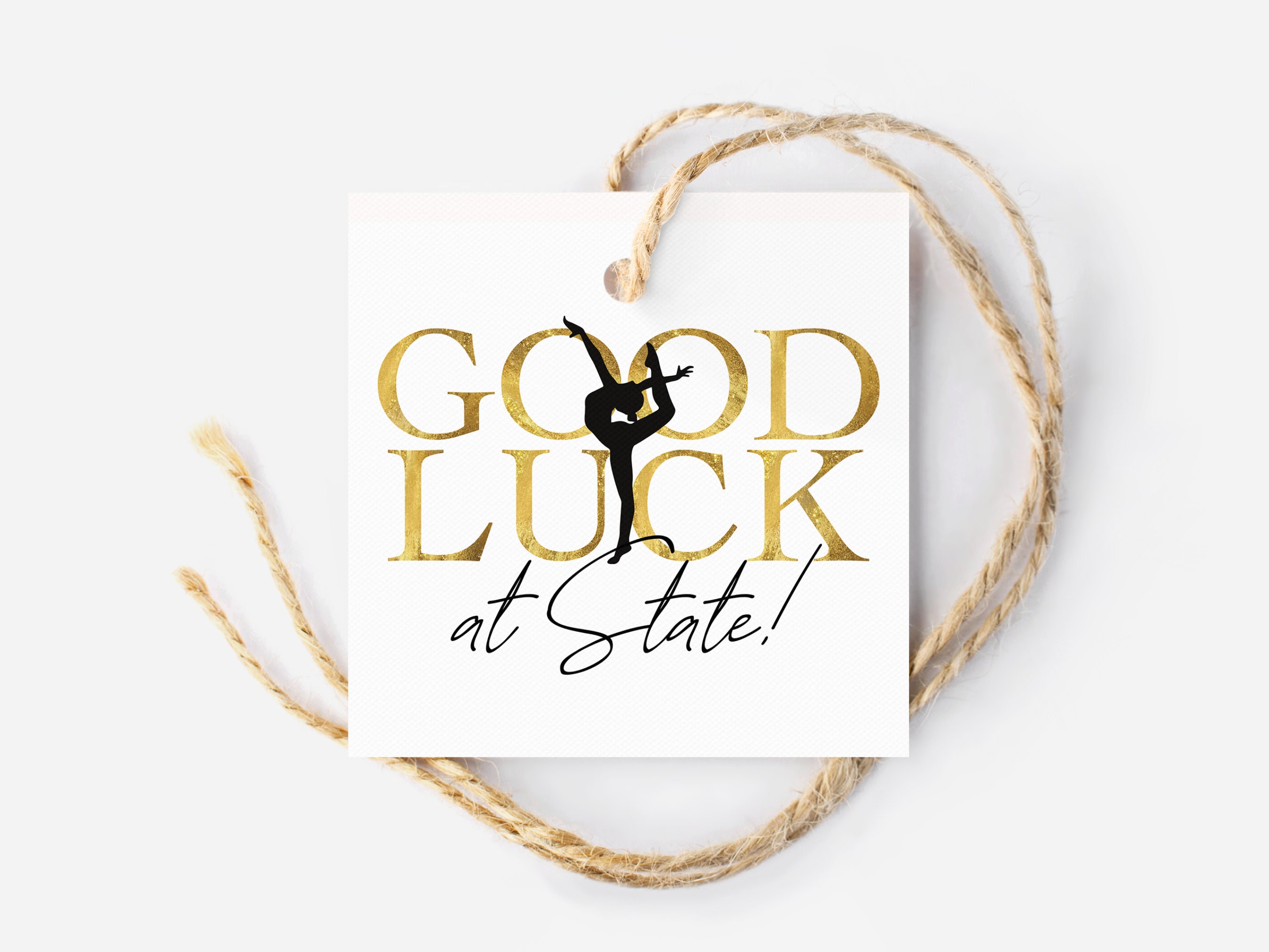 Good Luck at State Gymnastics Team Treat Gift Tag Printable, State ...