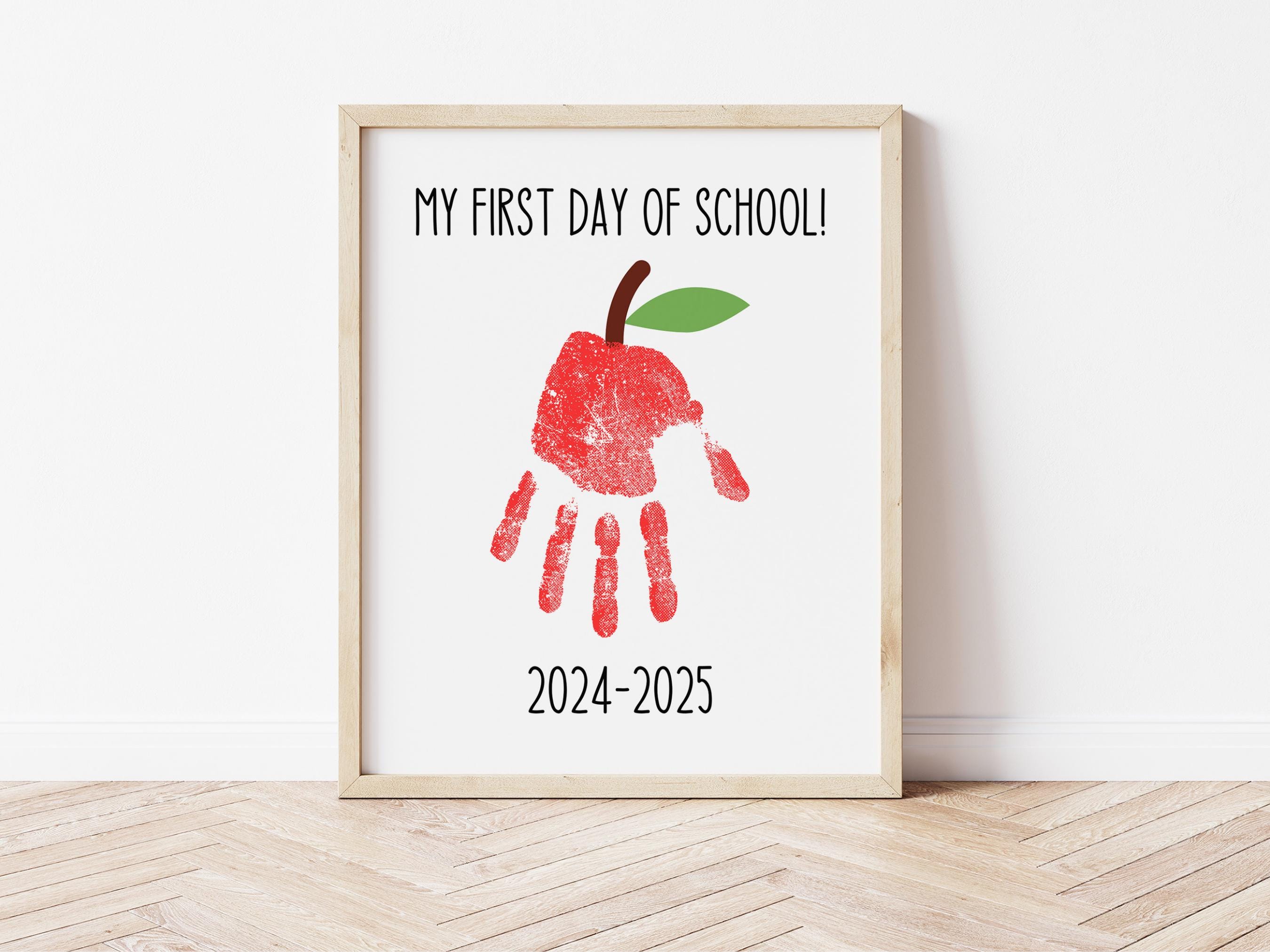 First Day of School Handprint Craft, Printable 2024-2025 First Day ...
