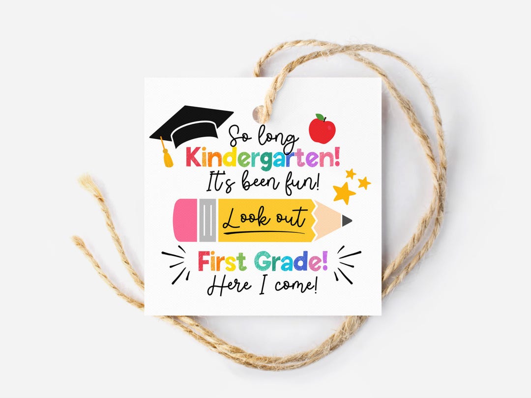 Kindergarten Graduation Tag Printable Kindergarten Grad Class Tag for ...
