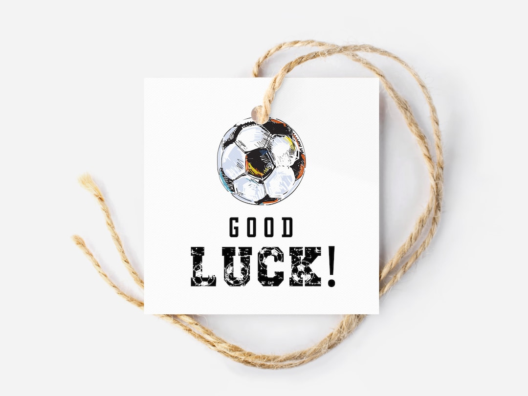 Printable Good Luck Soccer Team Tag for Games and Tournaments, Boy and ...