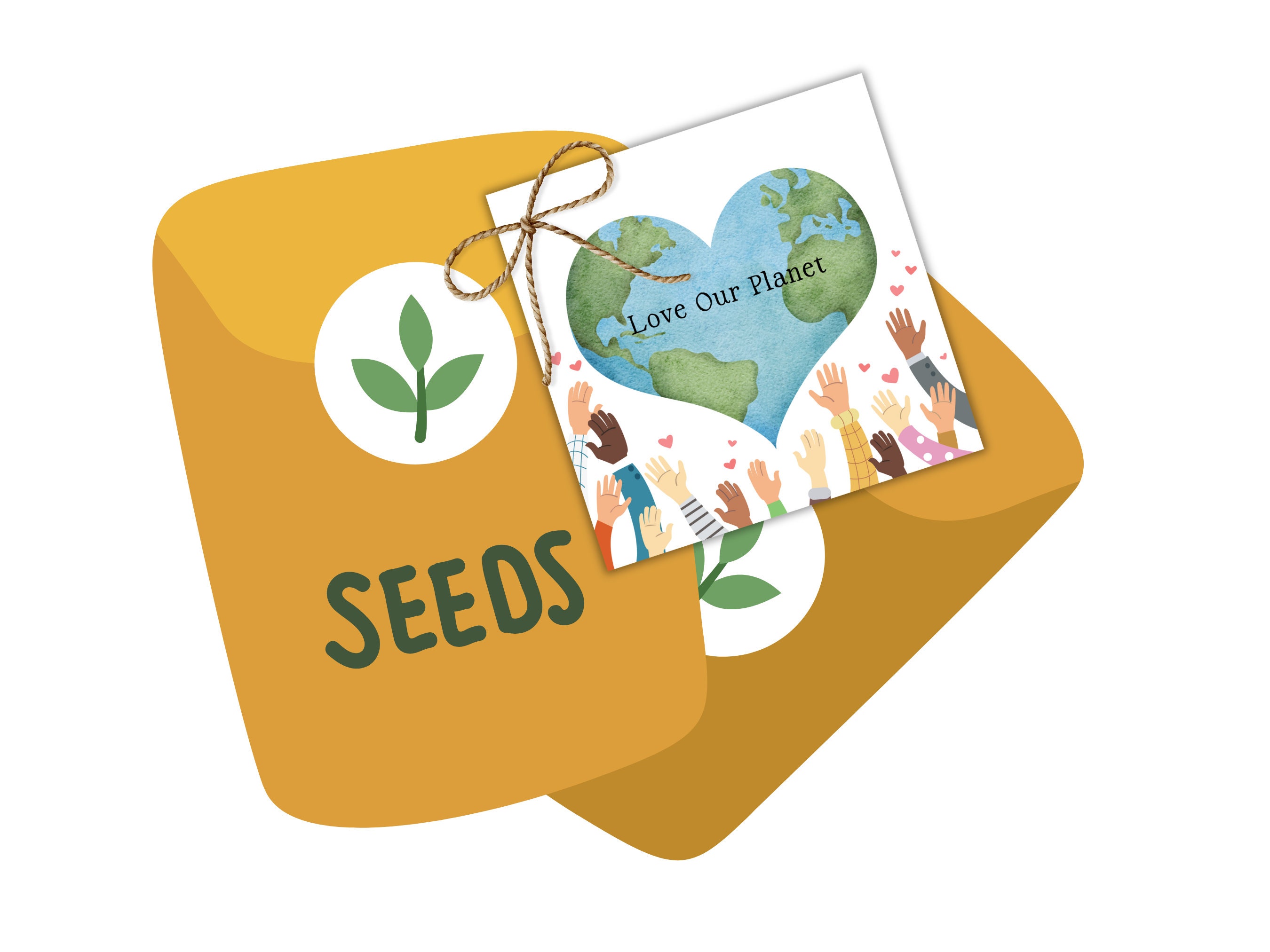 Earth Day Gift Tag Printable for Kids, Love Our Planet, Protect the ...