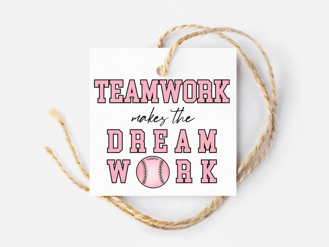 Softball Tag Printable Goodluck Softball Team Treat Gift Tag for ...