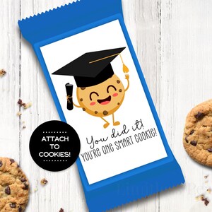 Classroom Graduation Tag Printable One Smart Cookie Tag for ...