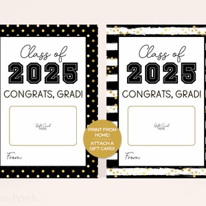 2025 Graduation Gift Card Holder Printable Class of 2025 Graduation ...
