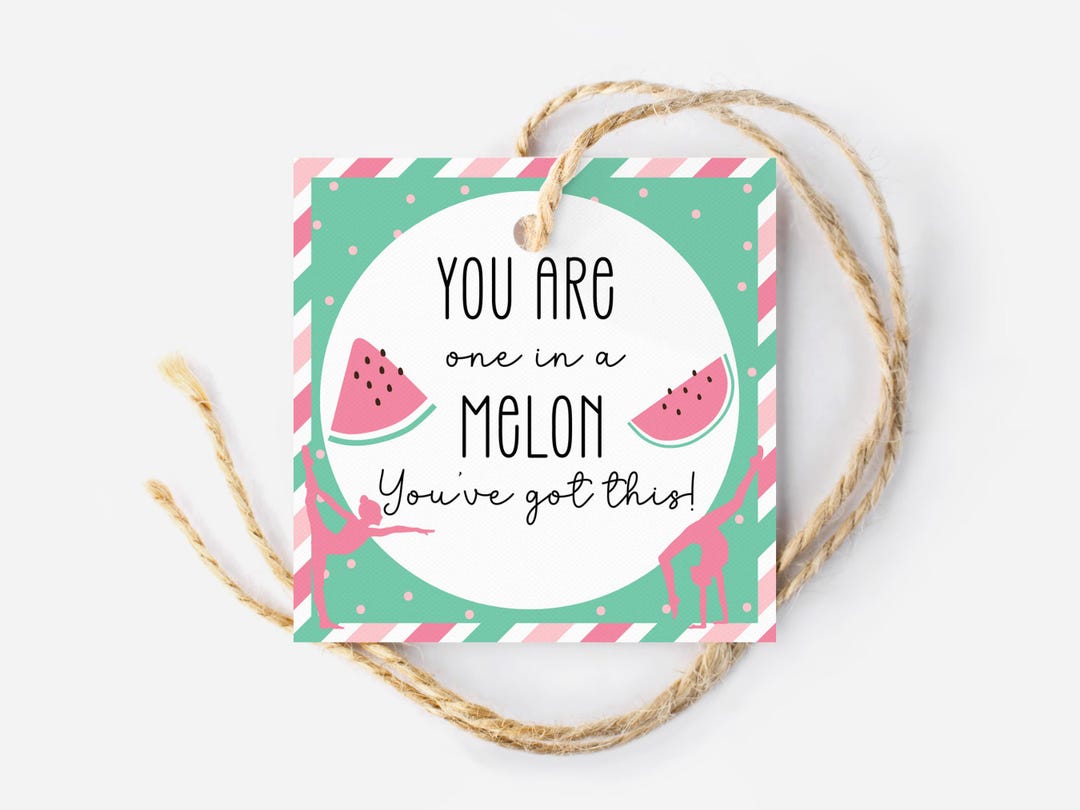 Printable Gymnastics Tag, Candy Tag for Gymnast, Watermelon Candy Tag ...