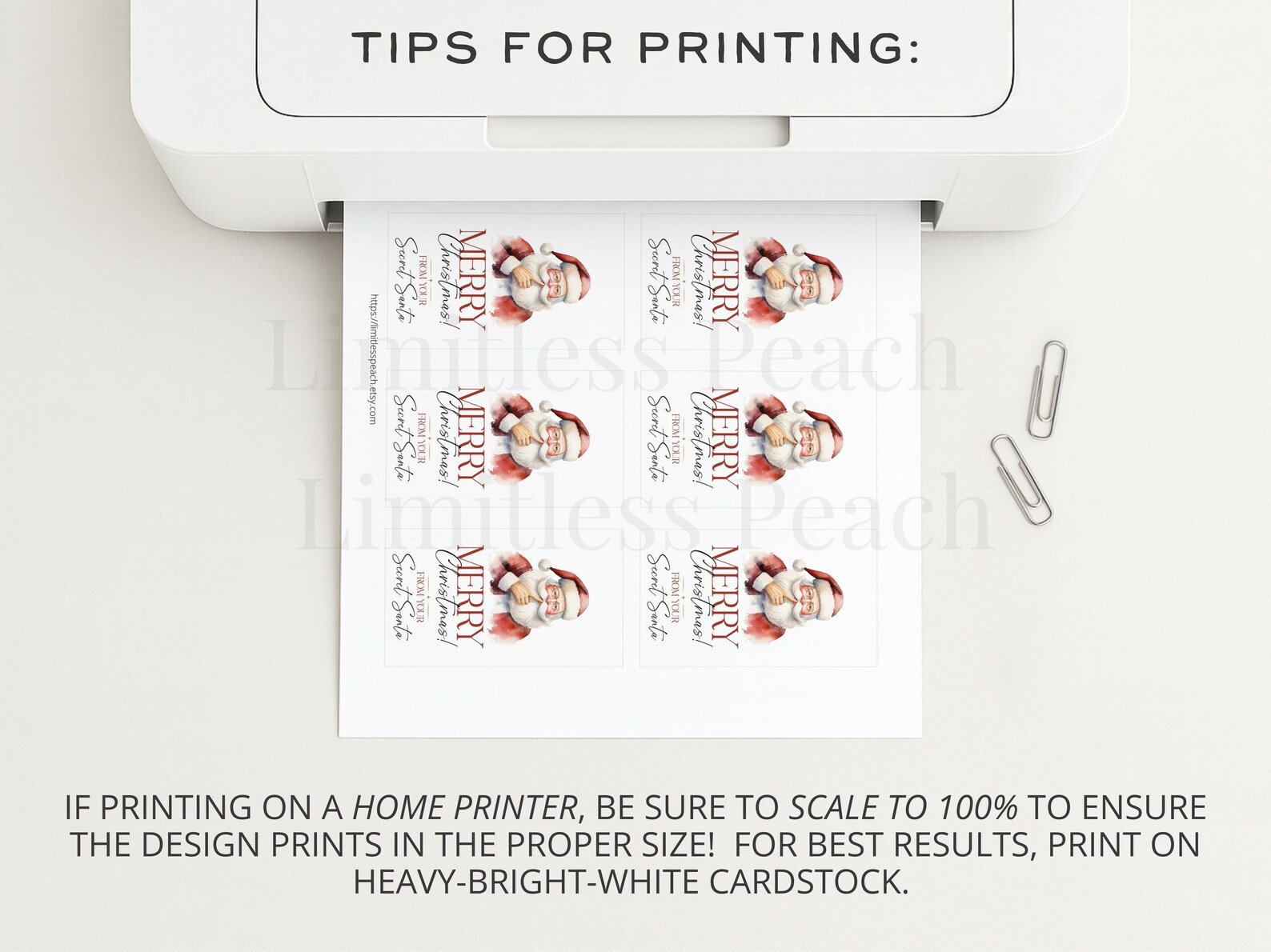 Secret Santa Tag Printable Gift Tag for Secret Santa Gift Exchange - Etsy