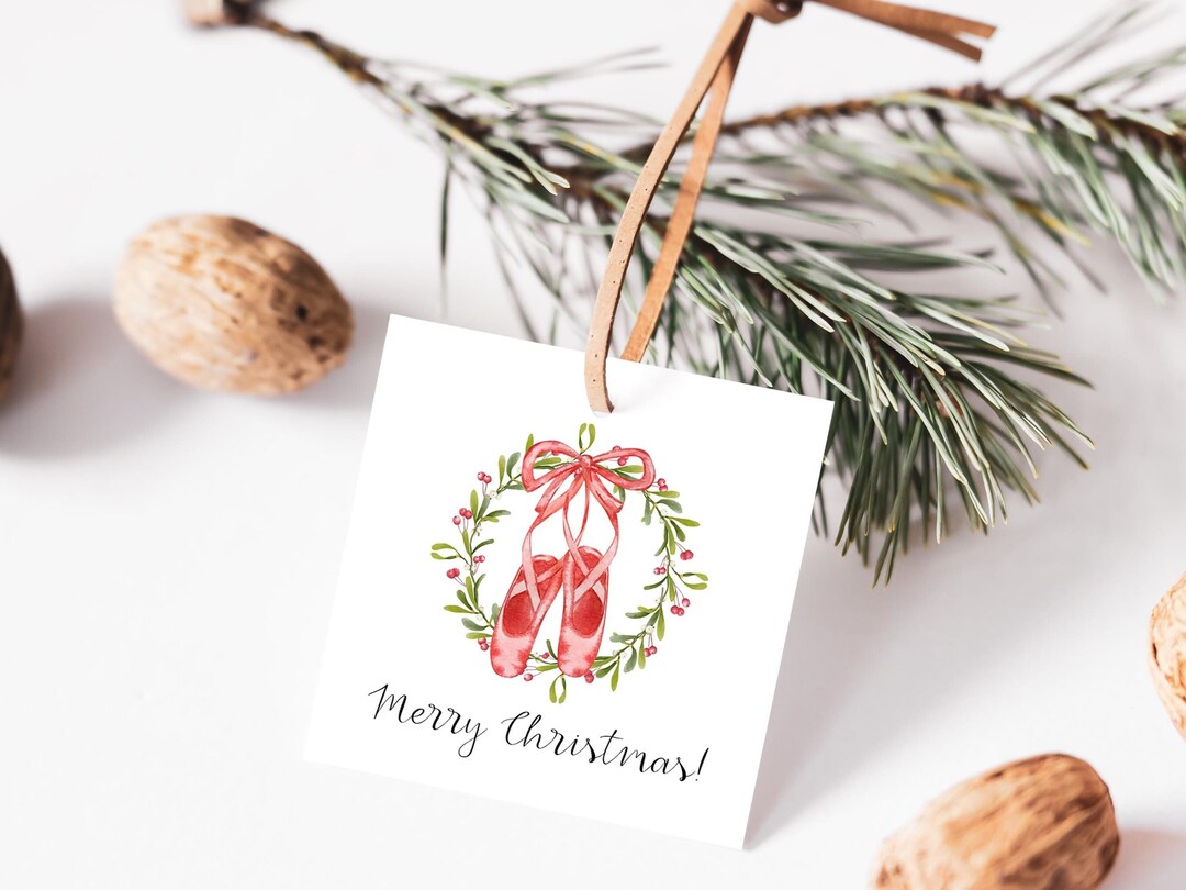 Dance Christmas Gift Tag Printable Dance Teacher Tag for Dance Class ...