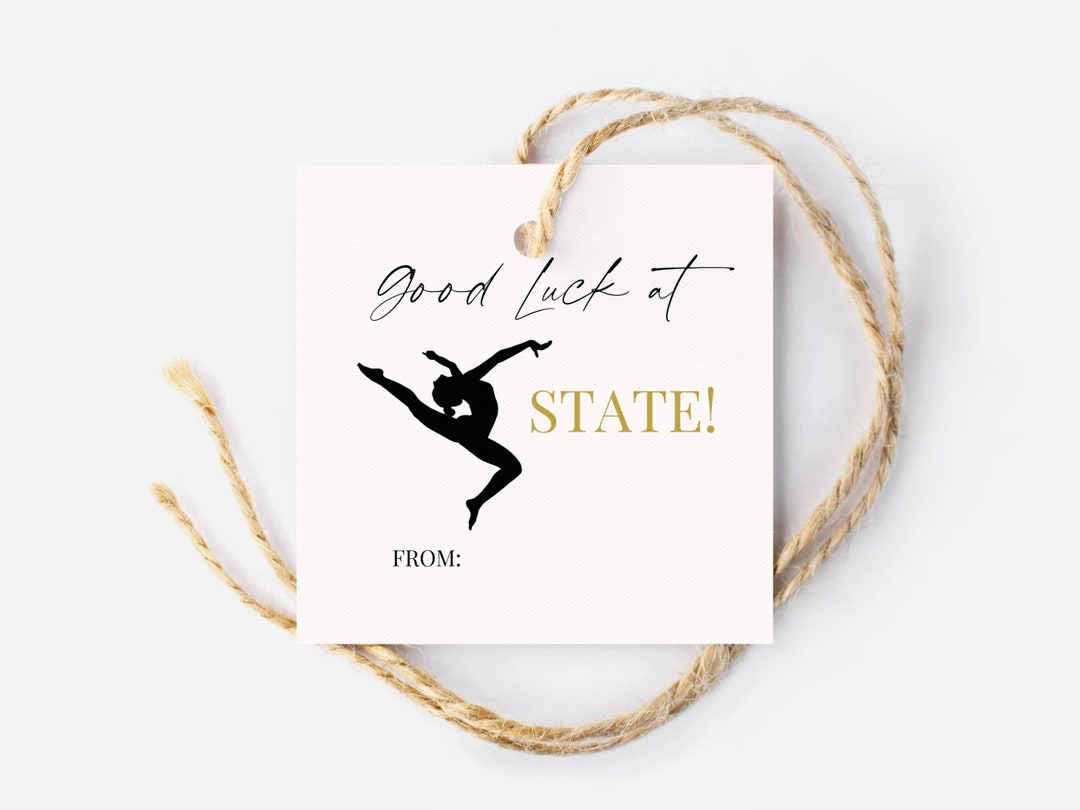Good Luck at State Gymnastics Team Treat Gift Tag Printable, State ...