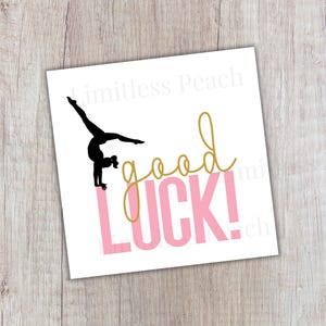 Good Luck Gymnastics Tag Printable Team Treat Tags for Gymnastics Meet ...