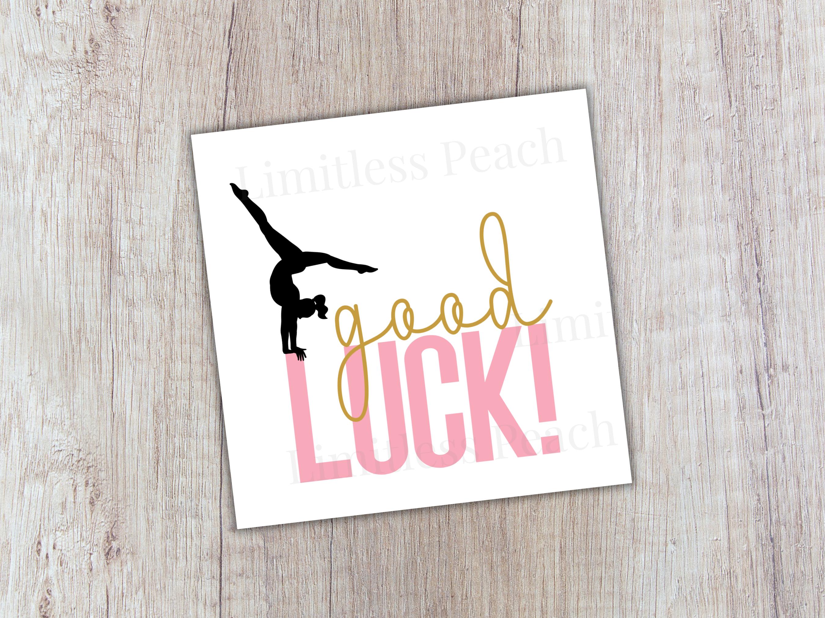 Good Luck Gymnastics Tag Printable Team Treat Tags for Gymnastics Meet ...