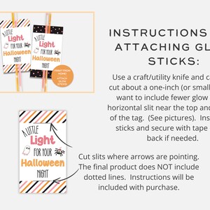 Halloween Glow Stick Tags, Printable Halloween Party Favor Tag ...