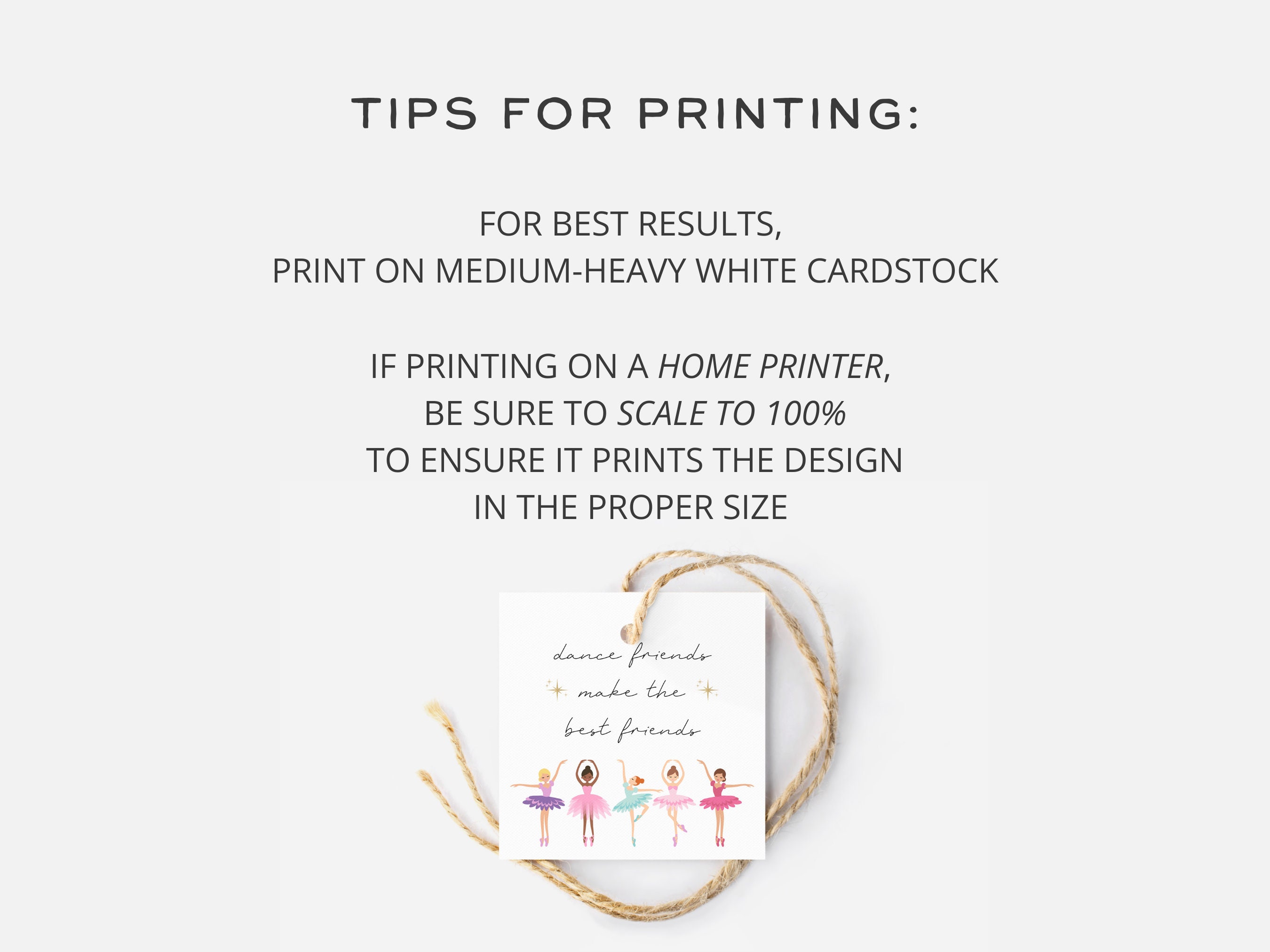 Dance Gift Tag, Printable Dance Recital Tag, Dance Competition Tag ...