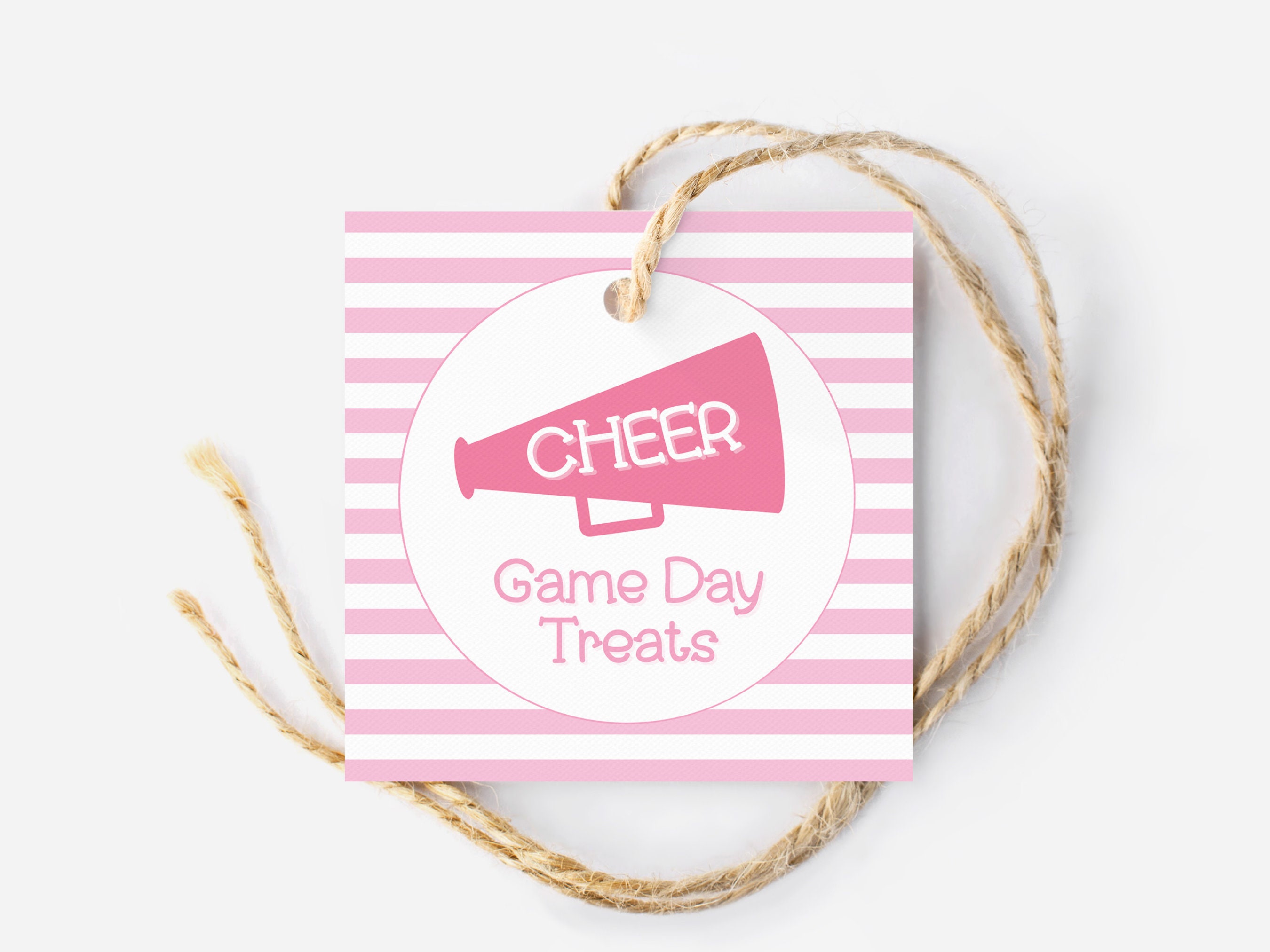 Cheer Game Day Treat Tag, Printable Cheerleading Squad Tags, Cookie Tag ...