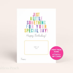 Printable Birthday Gift Card Holder for Birthday Card Instant Download ...