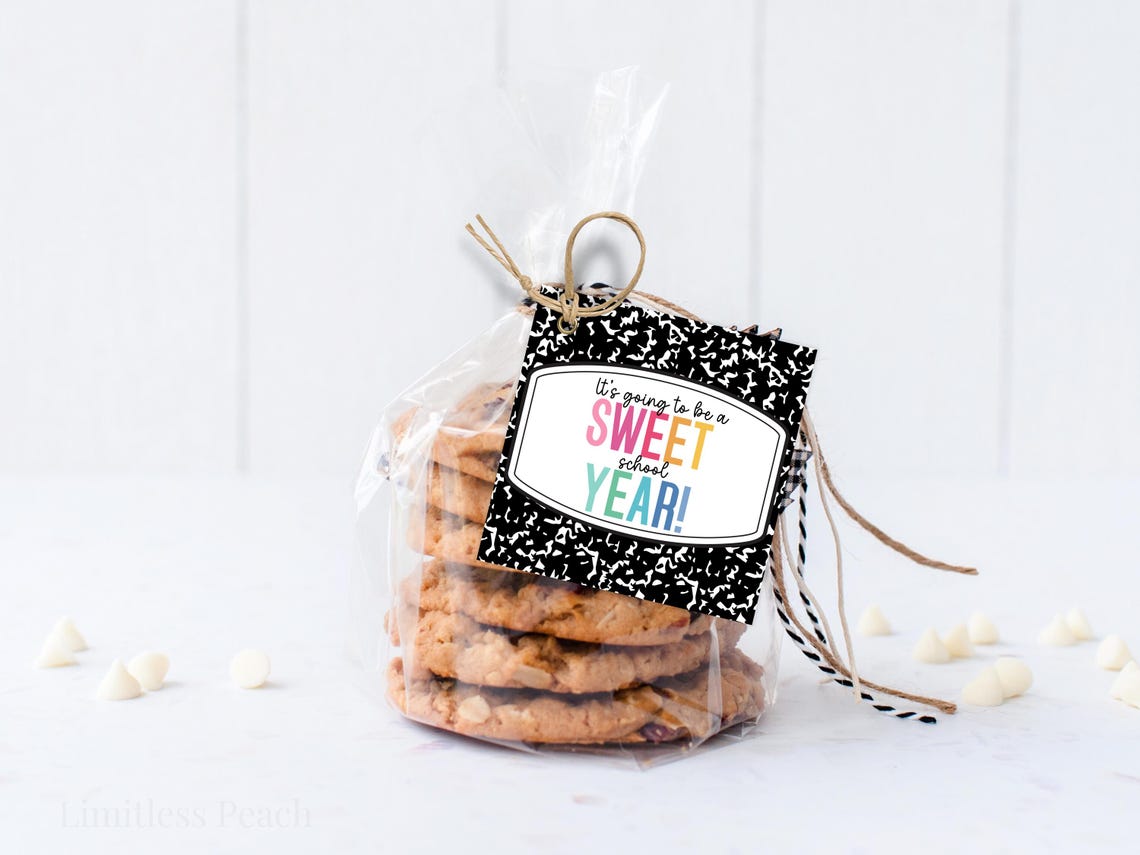 Back to School Treat Tag Printable First Day of School Tag for School ...