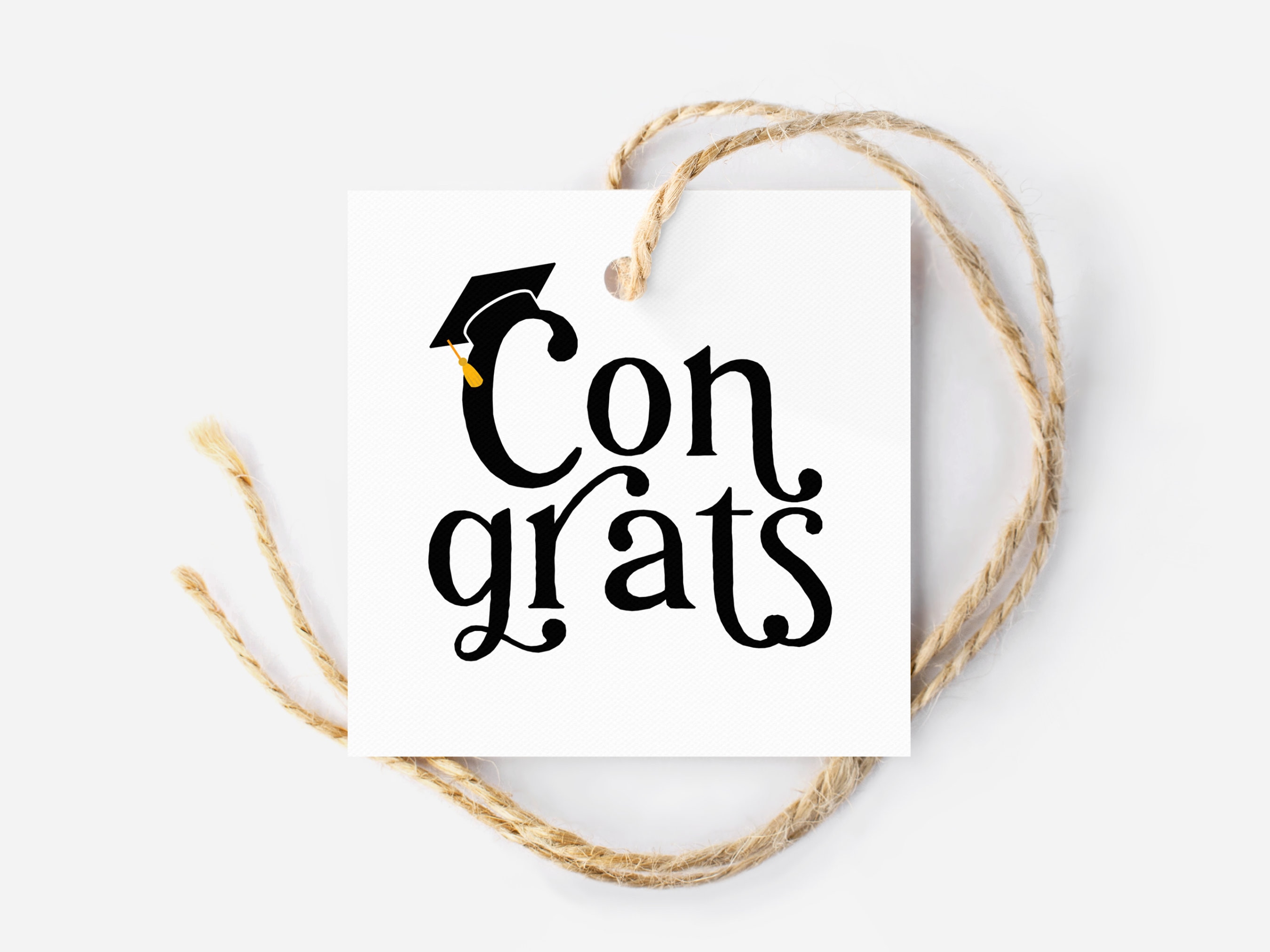 Congrats Graduation Tag, Printable Graduation Tag for Graduates, High ...