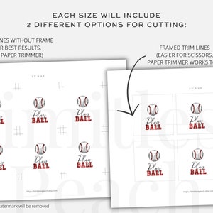 Printable Baseball Gift Tag for Game Day, Party Favor Tag for Baseball ...