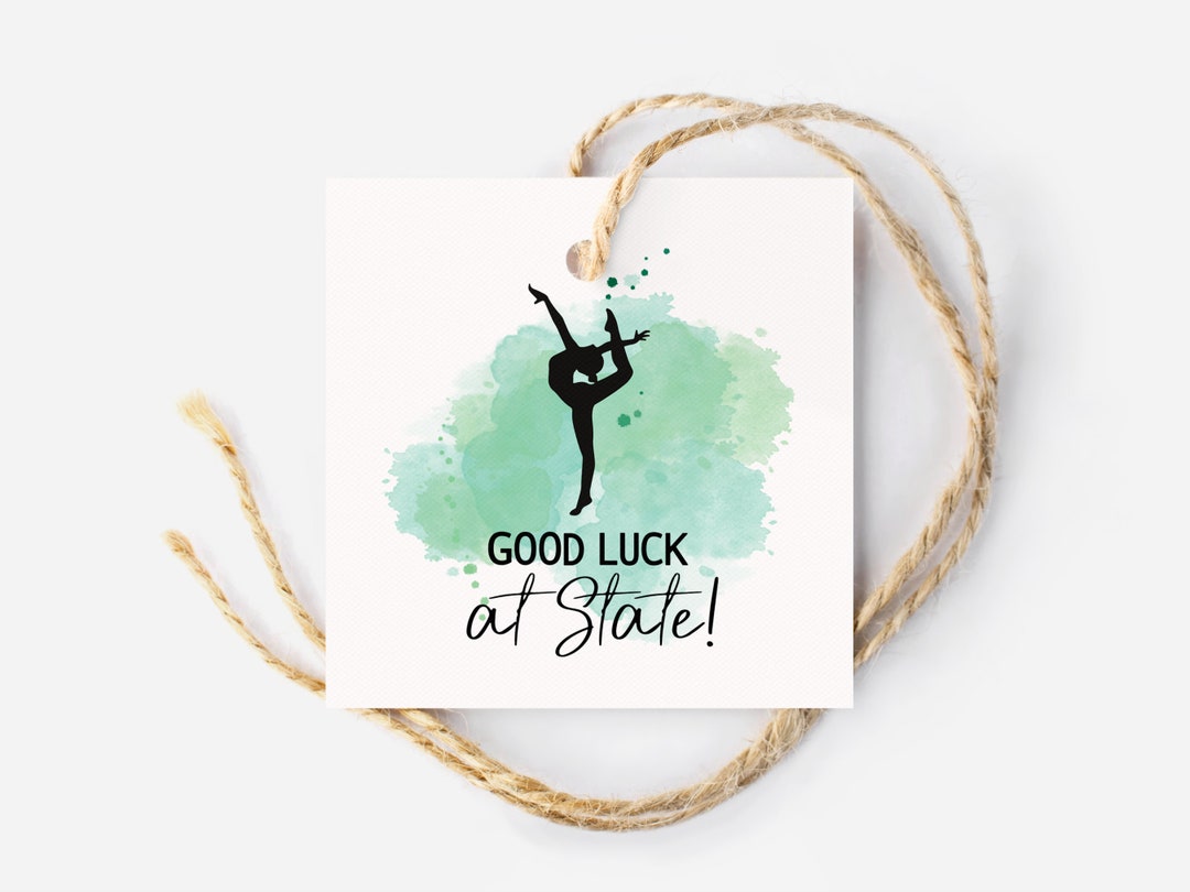 Good Luck at State Gymnastics Team Snack Gift Tag Printable, State ...
