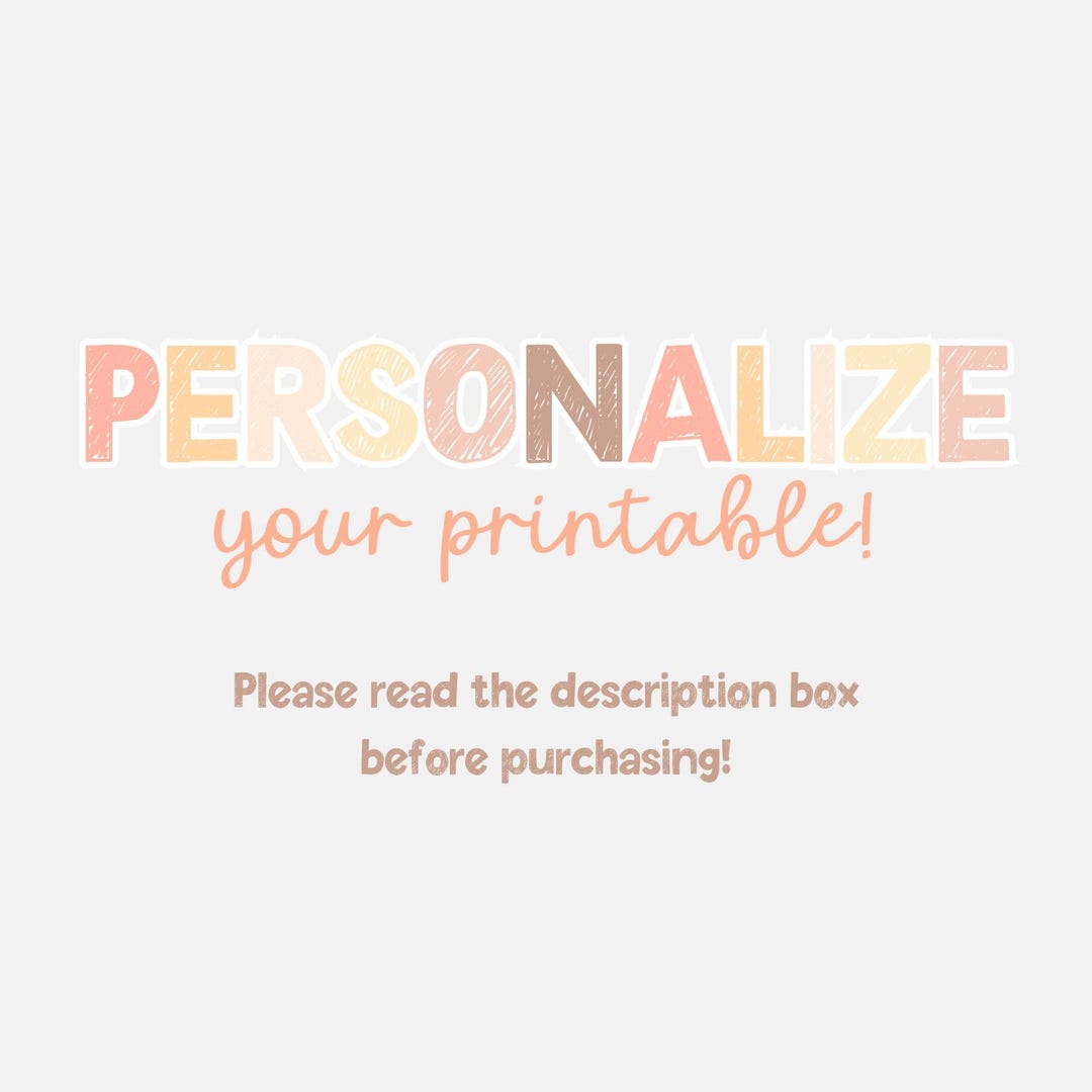 Personalize My Printable for Me - Etsy
