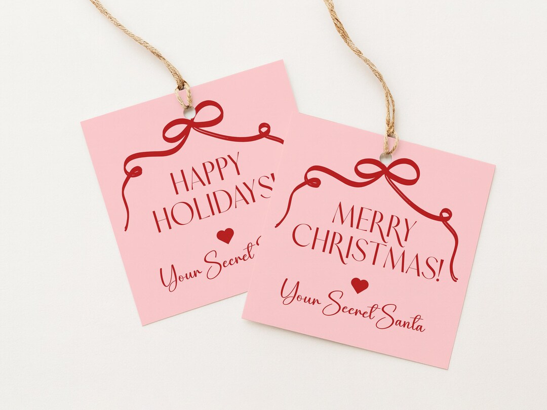 Secret Santa Tag Printable Secret Santa Gift Tag From Your Secret Santa ...
