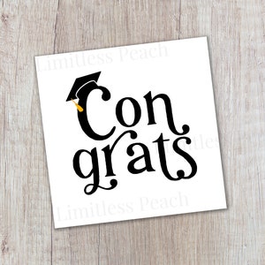 Congrats Graduation Tag, Printable Graduation Tag for Graduates, High ...