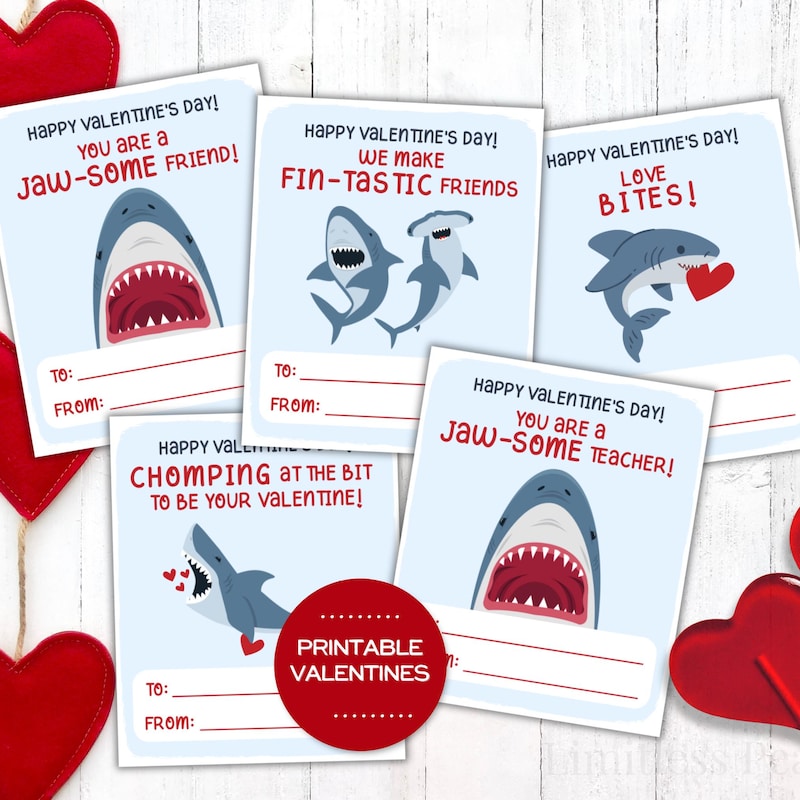 Shark Valentines - Etsy