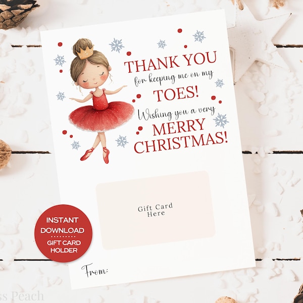 Dance Teacher Card - Etsy