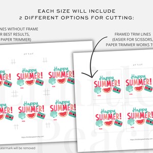 Happy Summer Gift Tag, Printable End of the School Year Summer Gift Tag ...