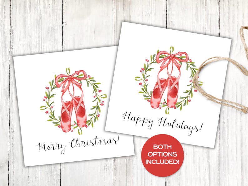 Dance Christmas Gift Tag Printable Dance Teacher Tag for Dance Class ...