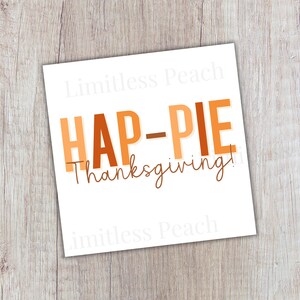 Thanksgiving Pie Tag Printable Pie Label for Pumpkin Pie Tag for ...