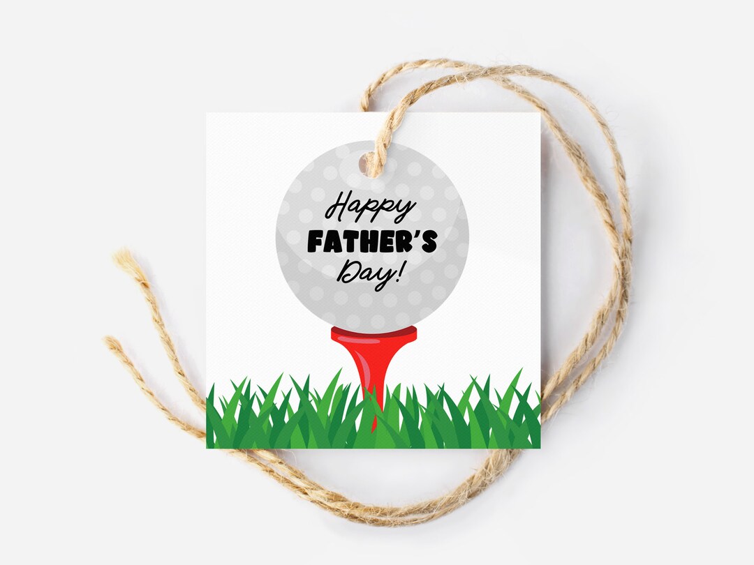 Golf Father's Day Gift Tag Printable, Men's Golf League Cookie Father's ...