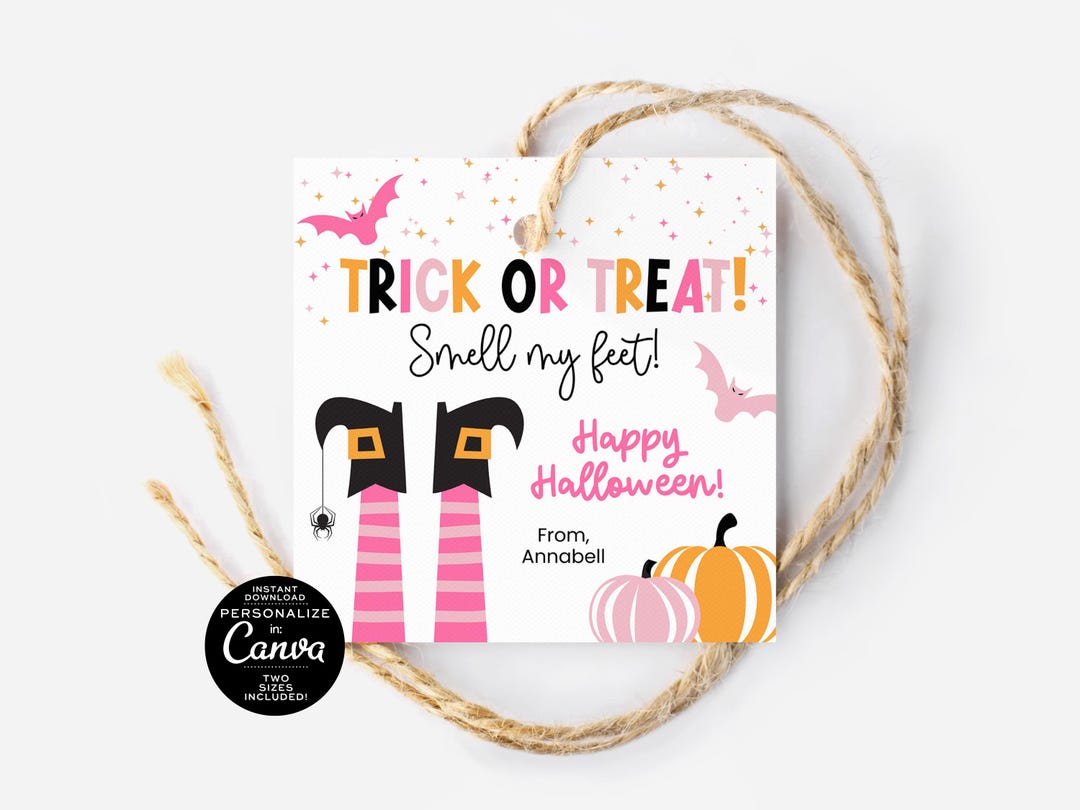 Halloween Favor Tag Printable Witch Tag for Halloween Classroom Treat ...