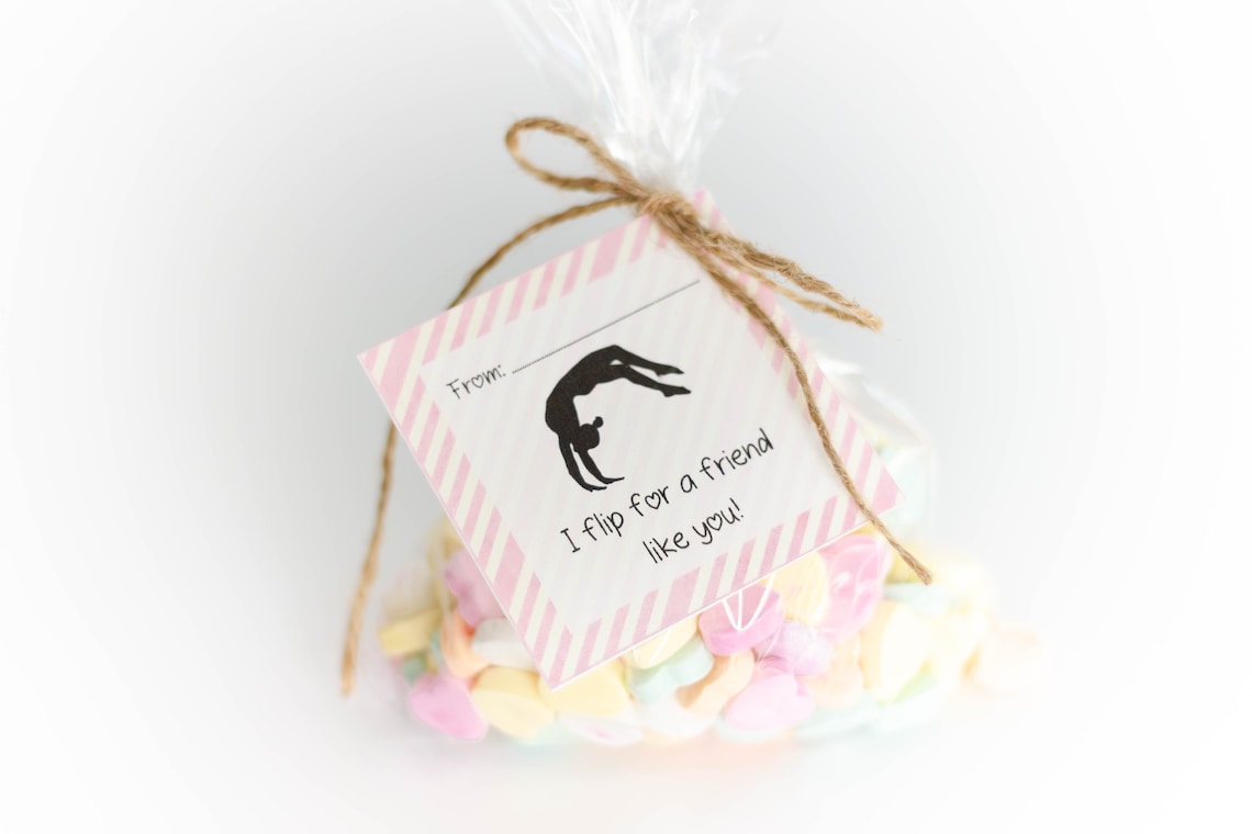 Gymnastics Valentines, Printable Gymnastics Valentine's Day Cards, Kids ...