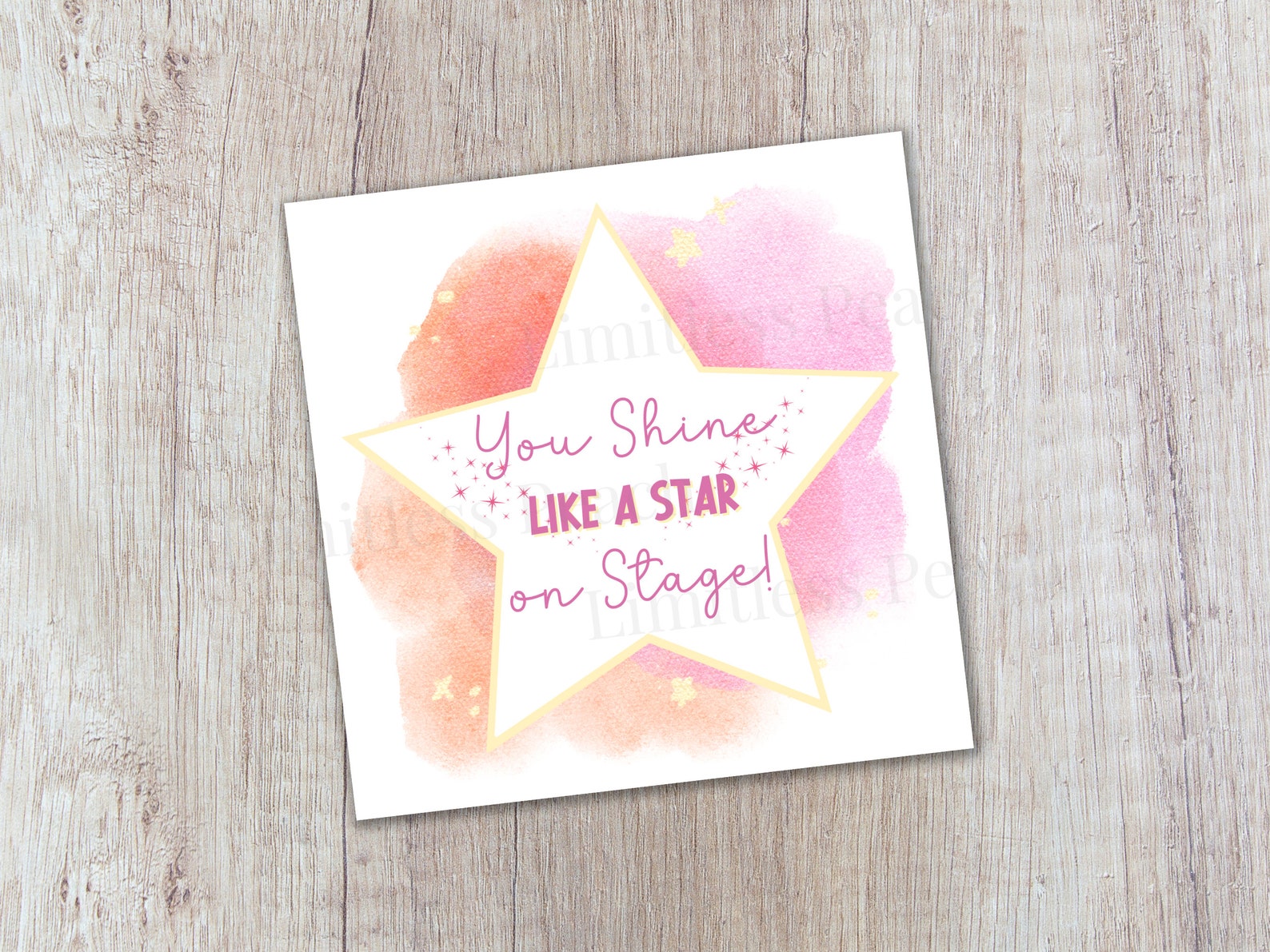 You Shine Like a Star on Stage Printable Dance Tag, Competition Candy ...