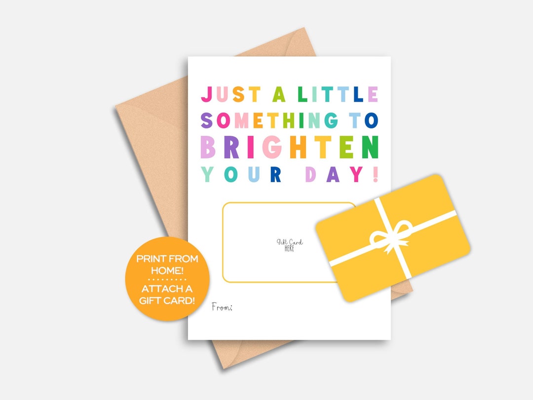 Cheer up Gift Card Holder Printable Just Because Gift, College Student ...