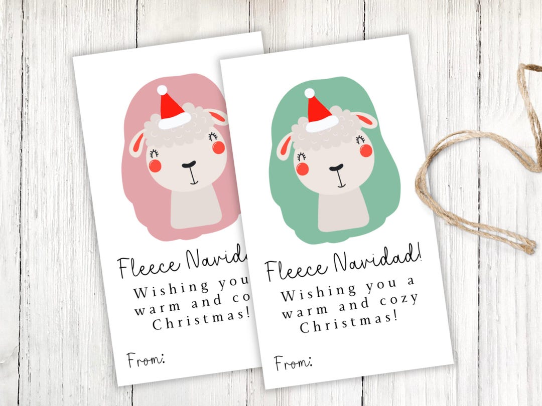 Fleece Navidad Tag Printable Feliz Navidad Tag for Fleece Christmas ...