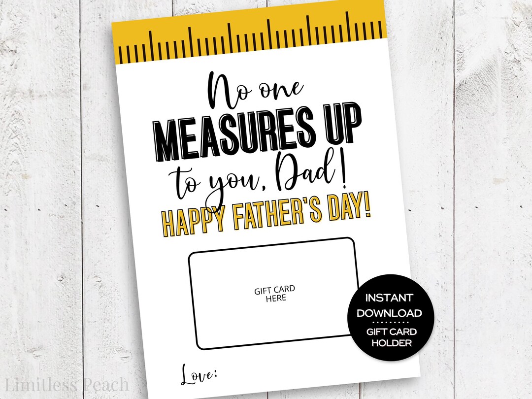 Father's Day Gift Card Holder Printable Card for Dad Gift Father's Day ...
