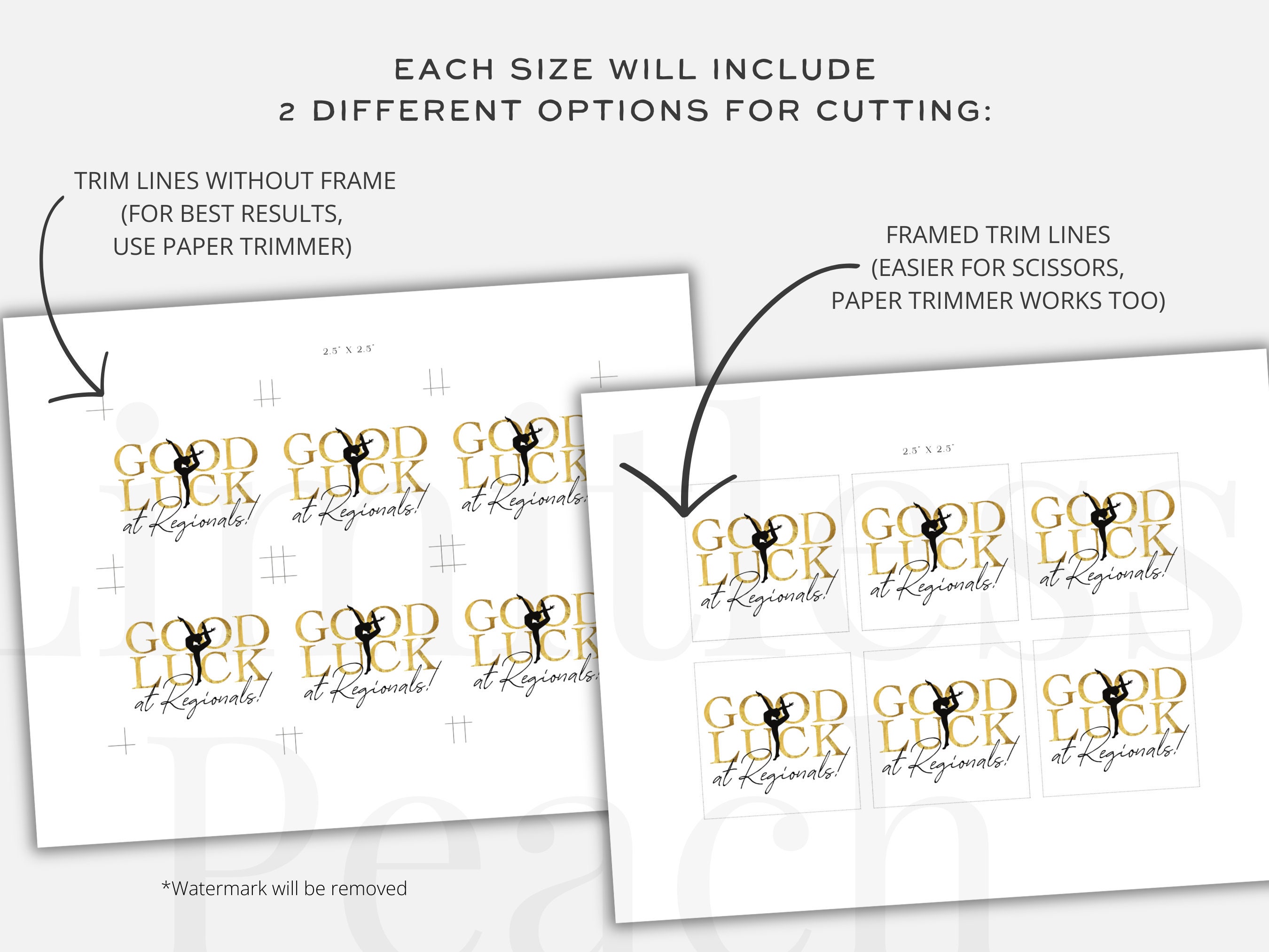 Good Luck at Regionals Gymnastics Team Treat Gift Tag Printable ...