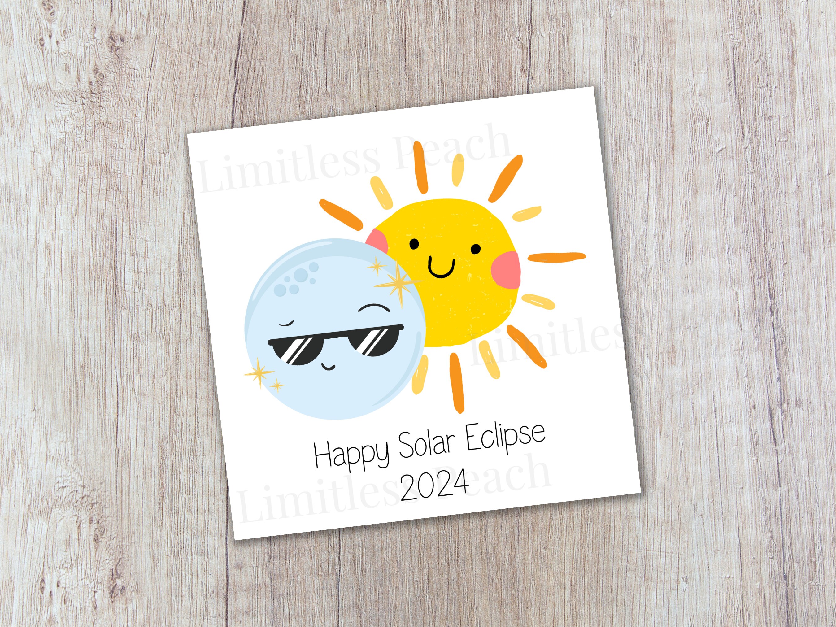 2024 Solar Eclipse Party Favor Tag for Kids, Elementary School Teacher ...