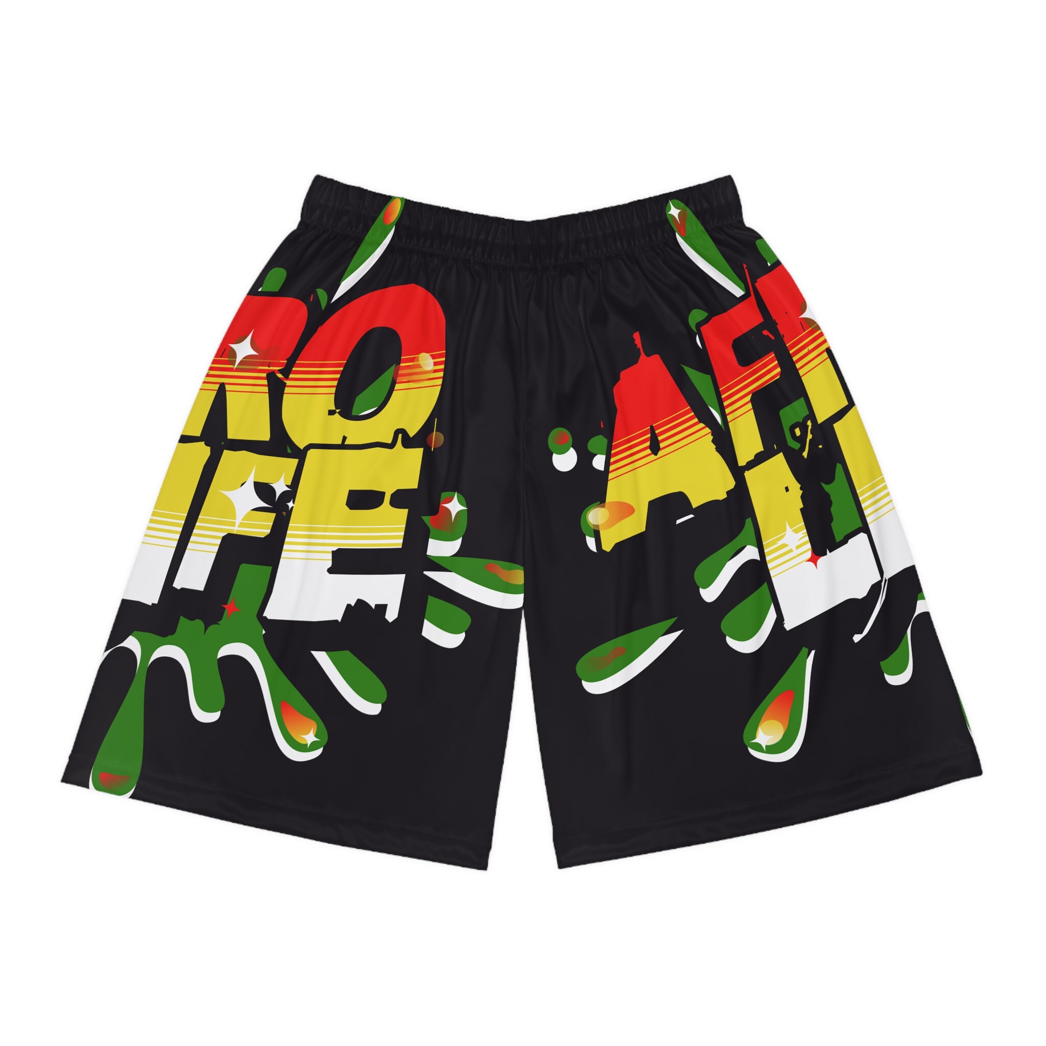 Afro Life Slime Basketball Shorts AOP - Etsy