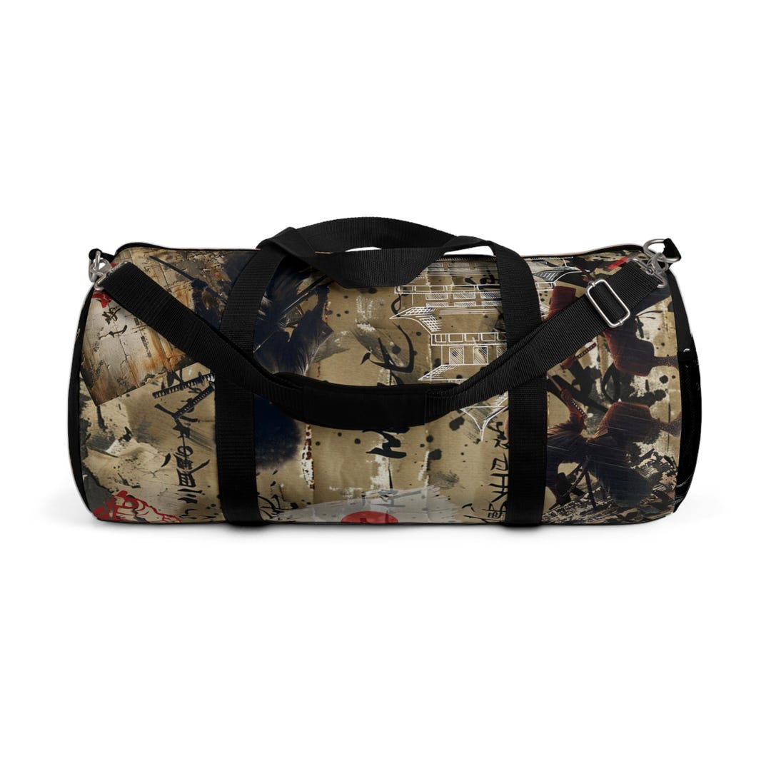 Artistic Samurai Duffel Bag Unique Travel Companion Ninja Gym Bag ...