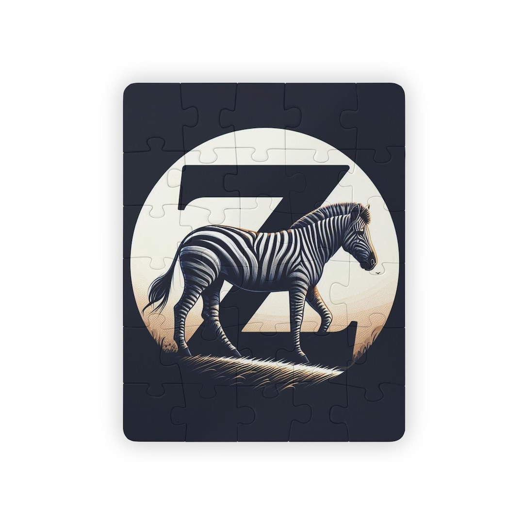 Zebra Alphabet Z Kids Puzzle 30 Piece - Etsy
