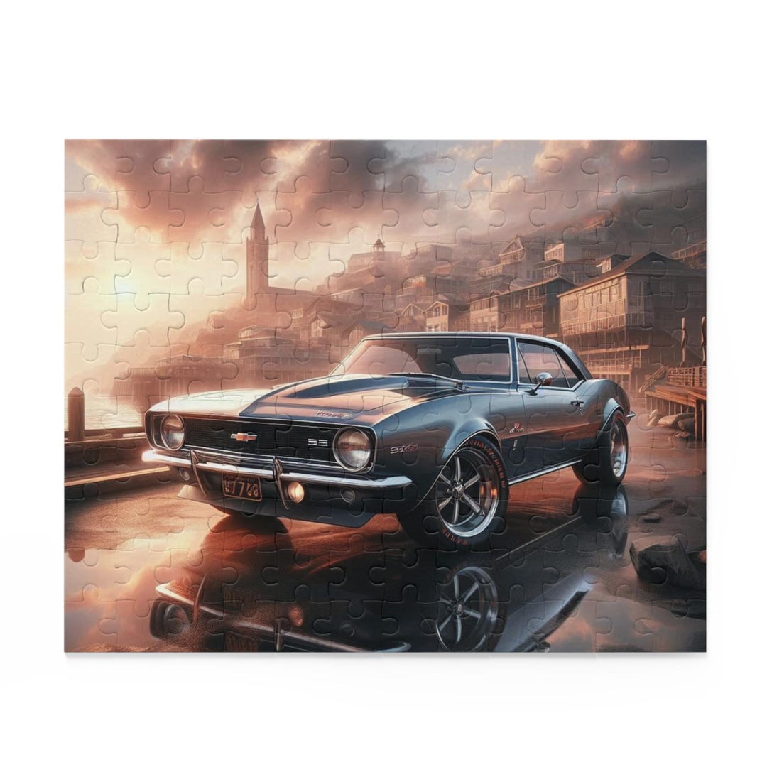 120 Piece Vintage Car Puzzle - Classic Camaro Jigsaw Puzzle, Gift for ...