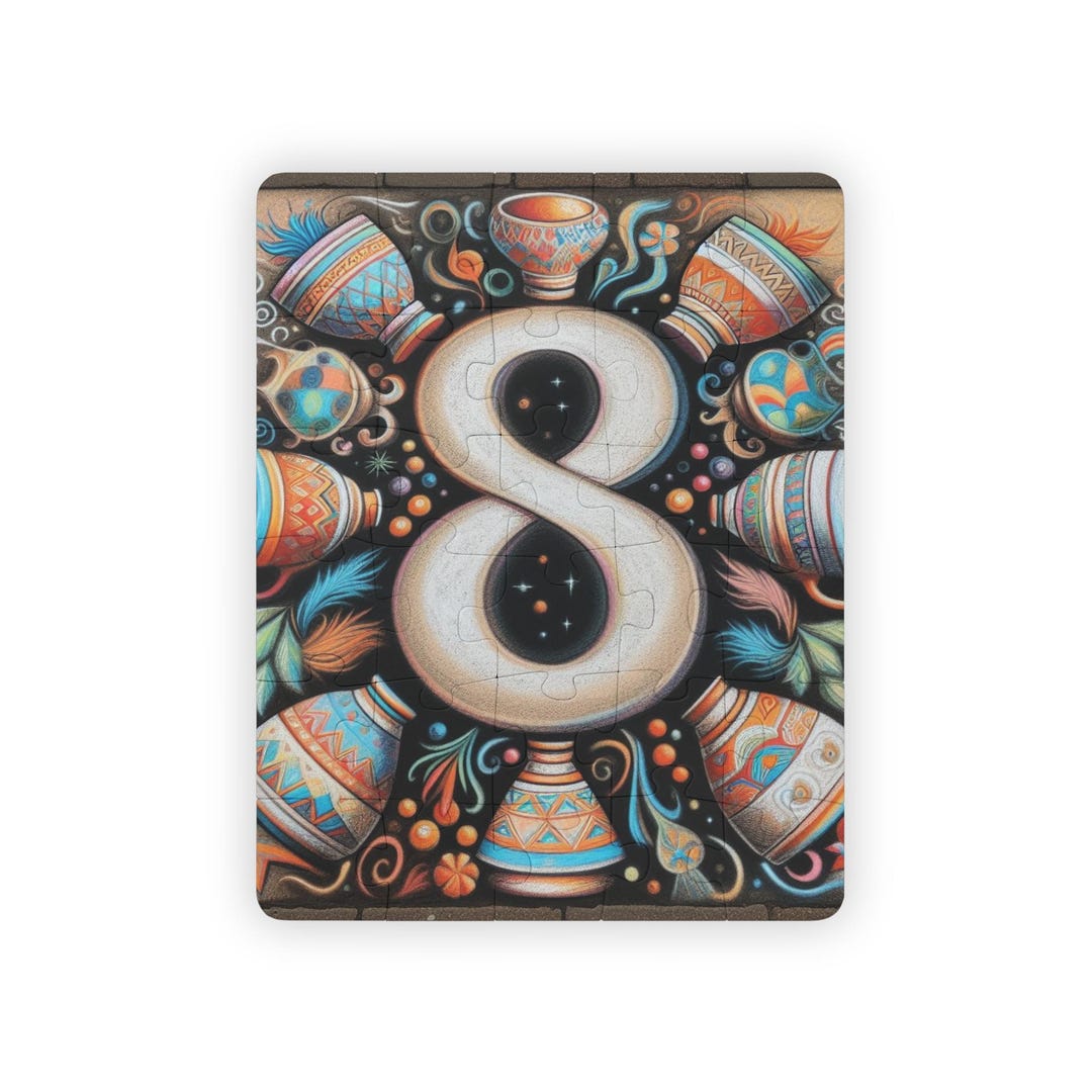 Number 8 Kids Puzzle, 30-piece | Colorful Pottery Illustration - Etsy