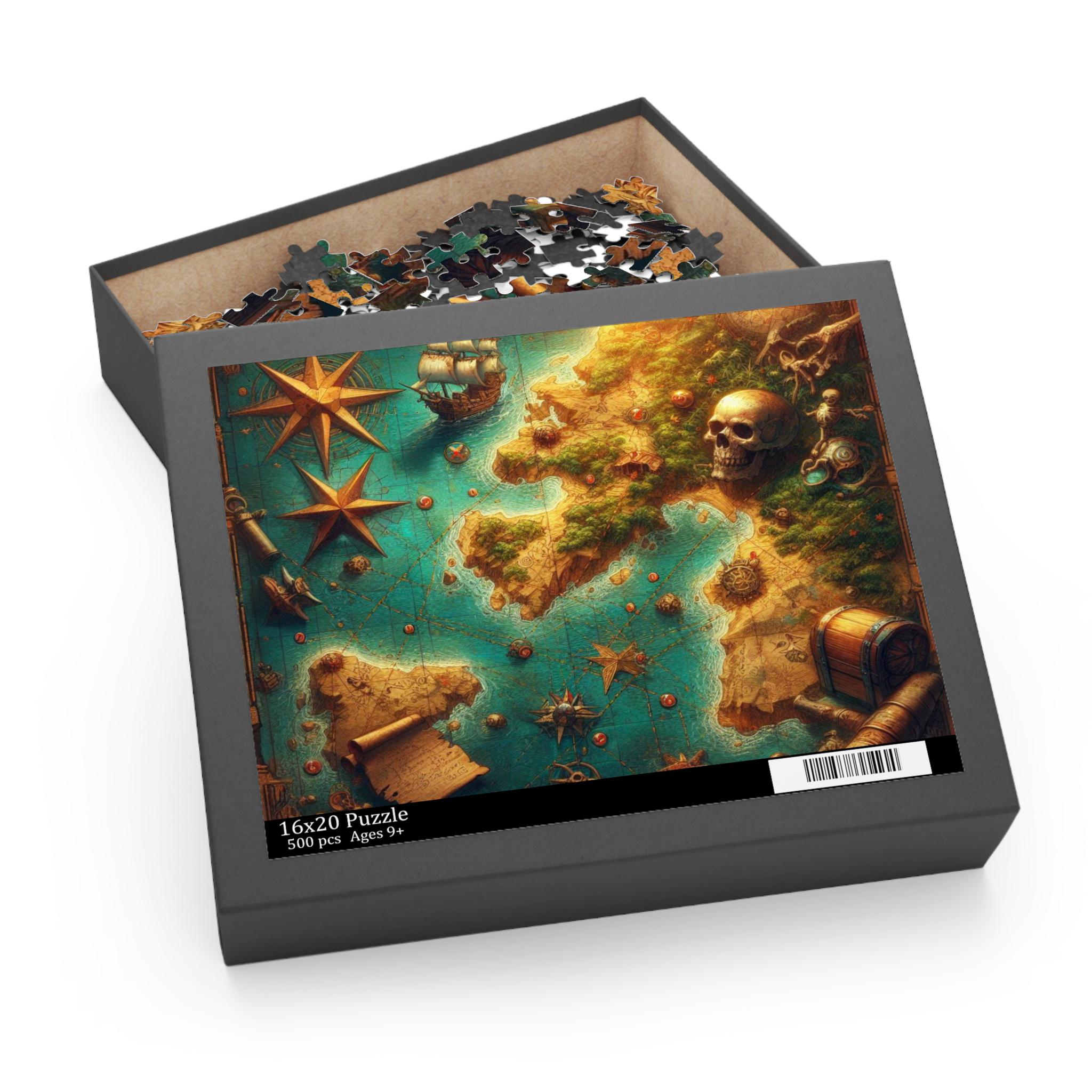 Pirate Treasure Map Puzzle (500-piece) | Adventure Gift for Adults ...