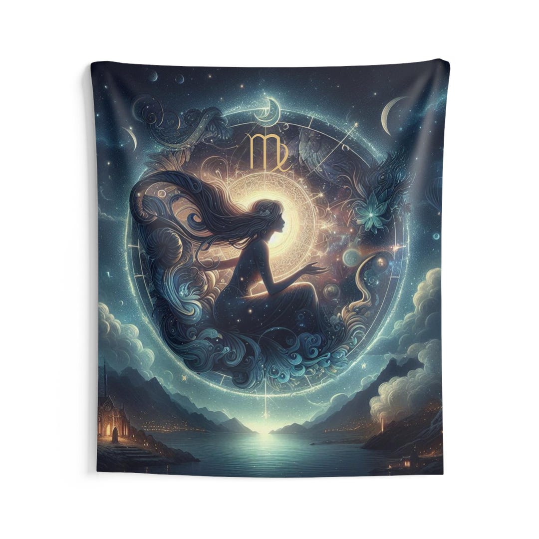 Zodiac Sign Virgo Wall Tapestry Astrology Dorm Room Decor Celestial ...